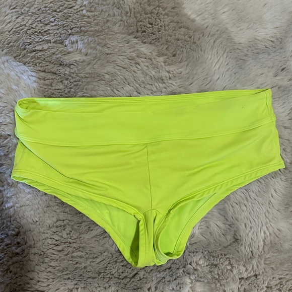 Athleta | Swim | Athleta Bright Lime Green Boy Short Medium With Back ...
